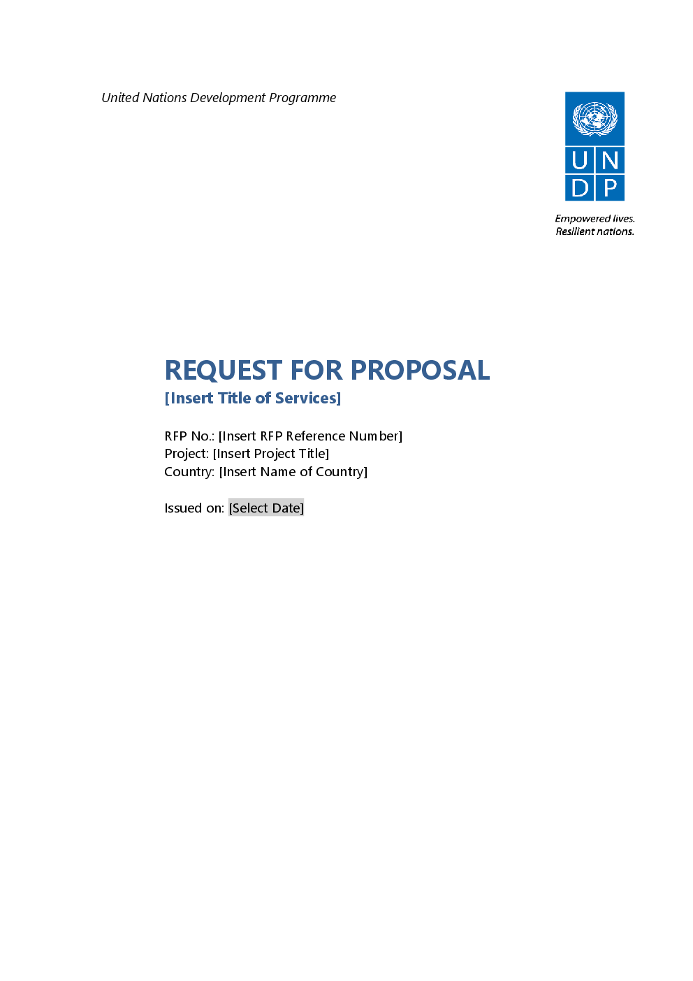 Request for Proposal (RFP) | Forms - Docs - 2023