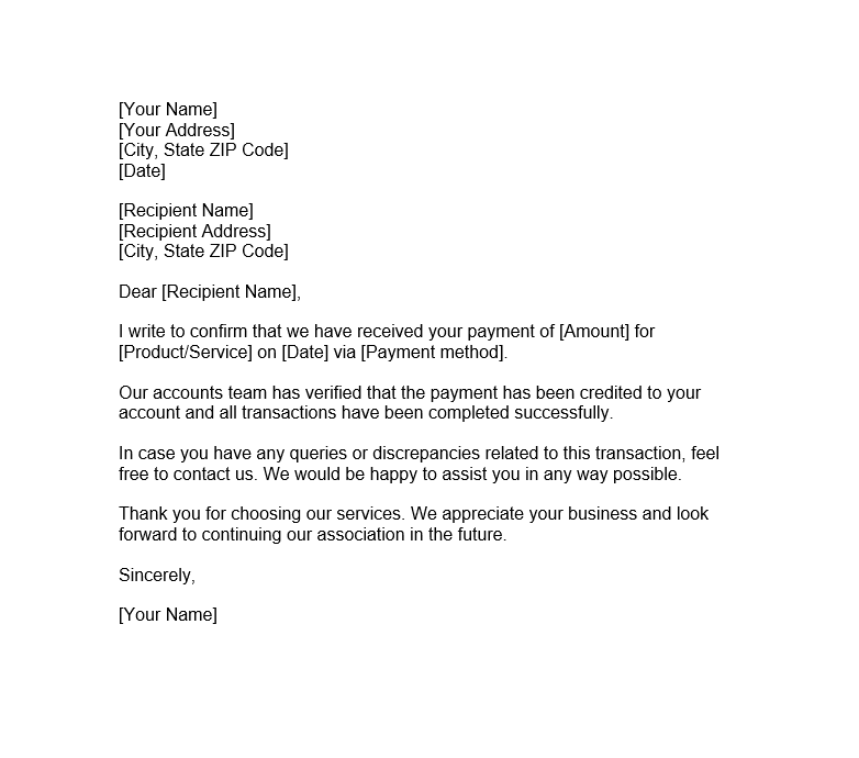 Payment Receipt Confirmation Template At Mike Fahey Blog