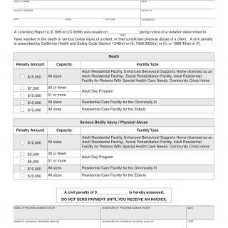 Form LIC 421D (ASC). Civil Penalty Assessment - Death/Serious Bodily ...