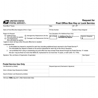 Downloadable Us Post Office Forms